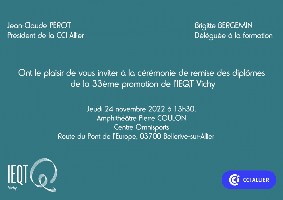 Cérémonie de remise des diplômes de l'IEQT Vichy | IEQT Network Cérémonie de remise des diplômes de l'IEQT Vichy | IEQT Network